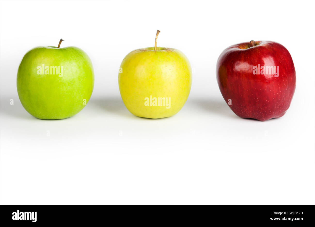 Picture of healthy apples isolated on white Stock Photo - Alamy
