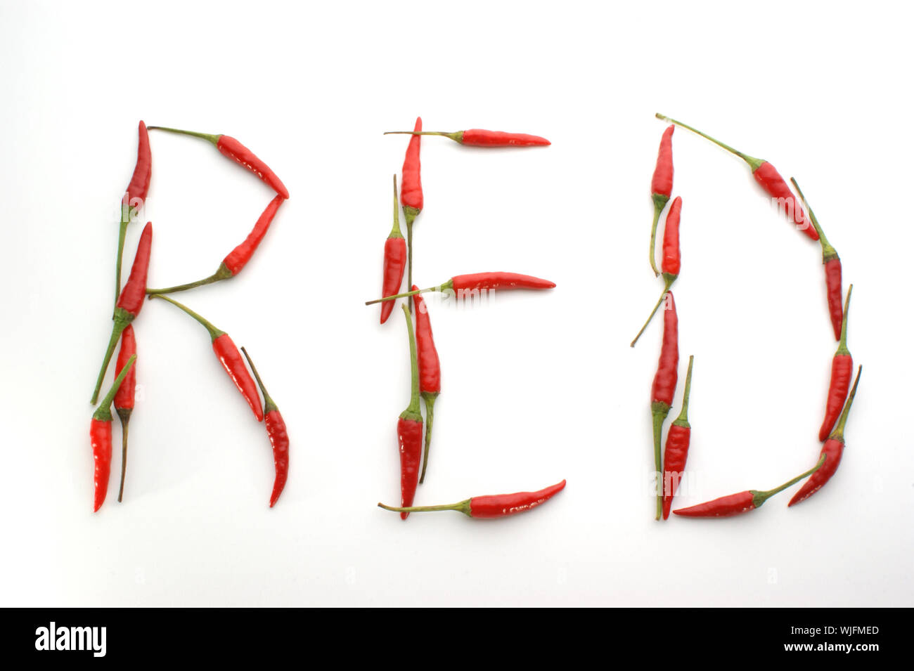 the word red made with hot chilli Stock Photo - Alamy
