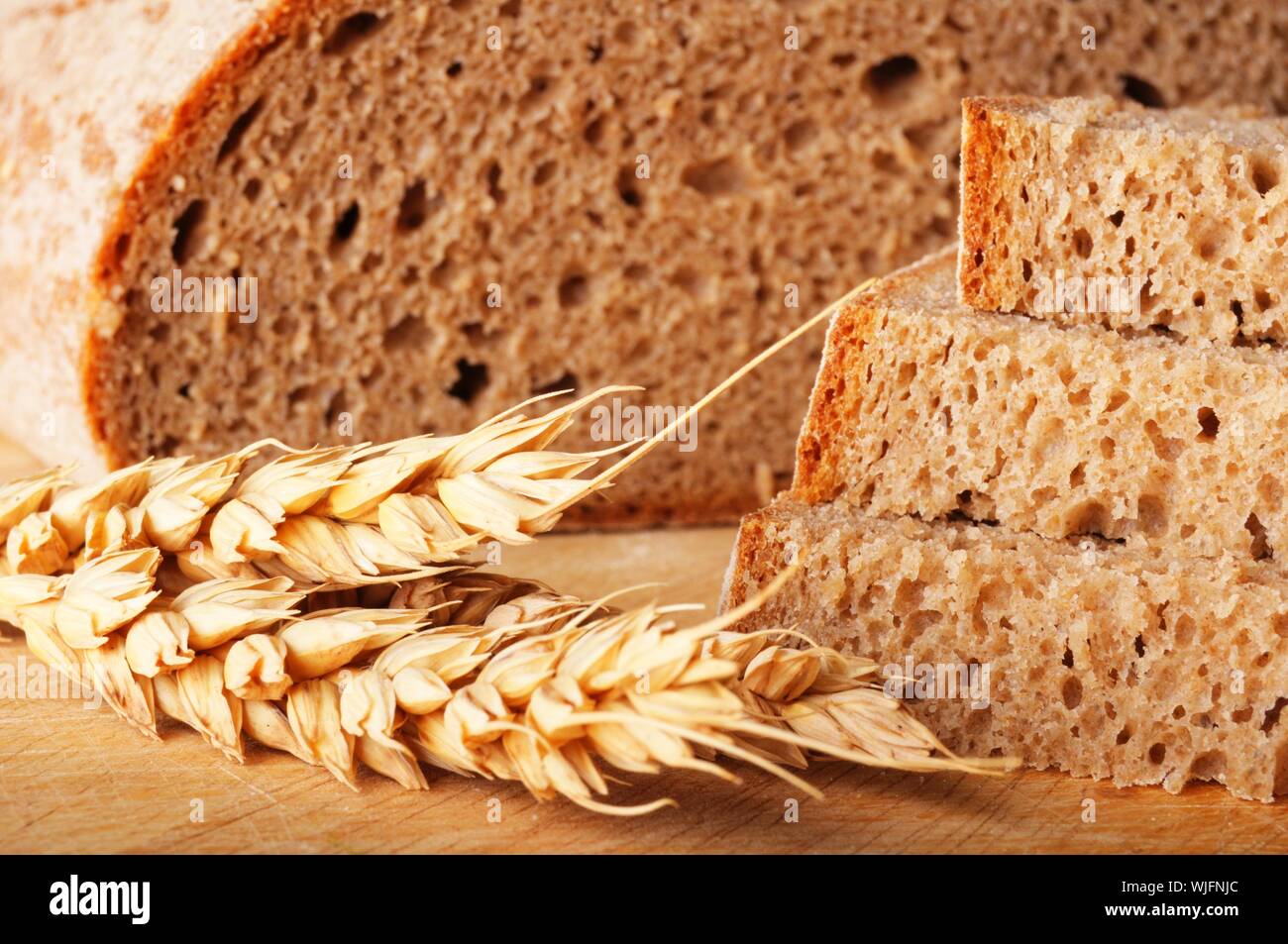 bread and grain or cereal showing food baker or bakery concept Stock ...