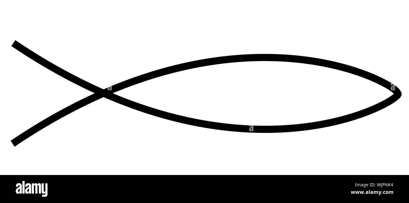 christian fish illustration showing religion or church concept Stock ...
