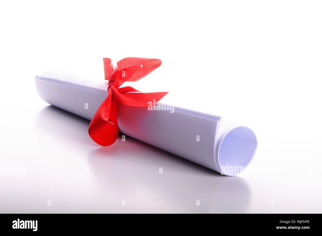 diploma isolated on a white background with copyspace for text message ...