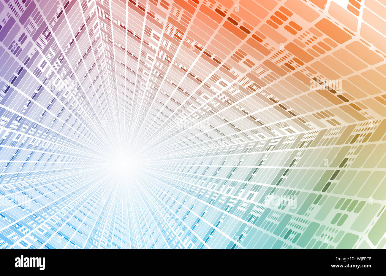 Futuristic Digital Network with Data Communication Art Stock Photo - Alamy