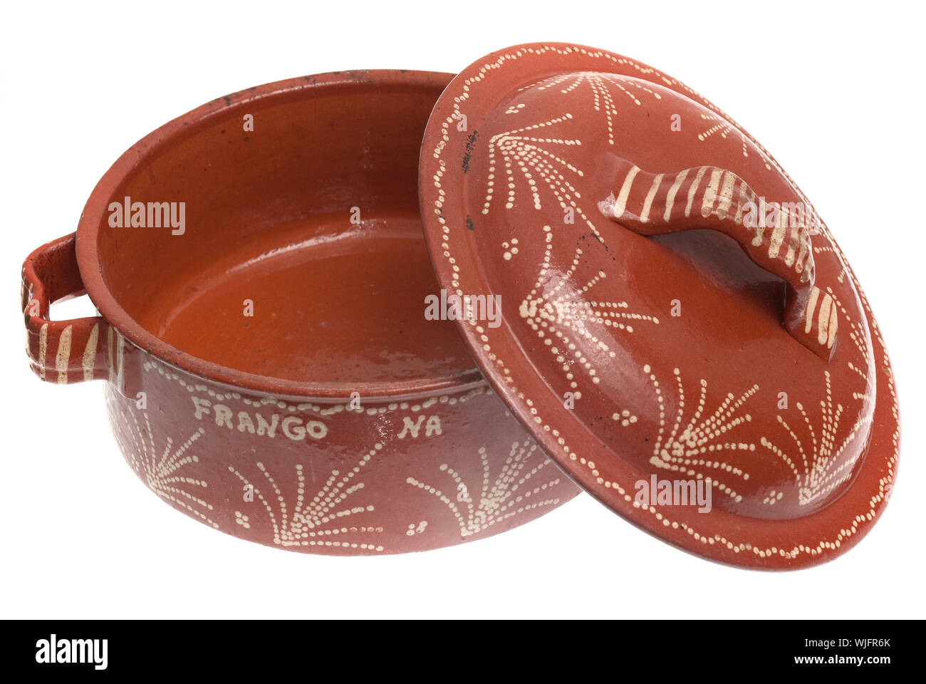 Clay pot for cooking isolated on white background Stock Photo - Alamy