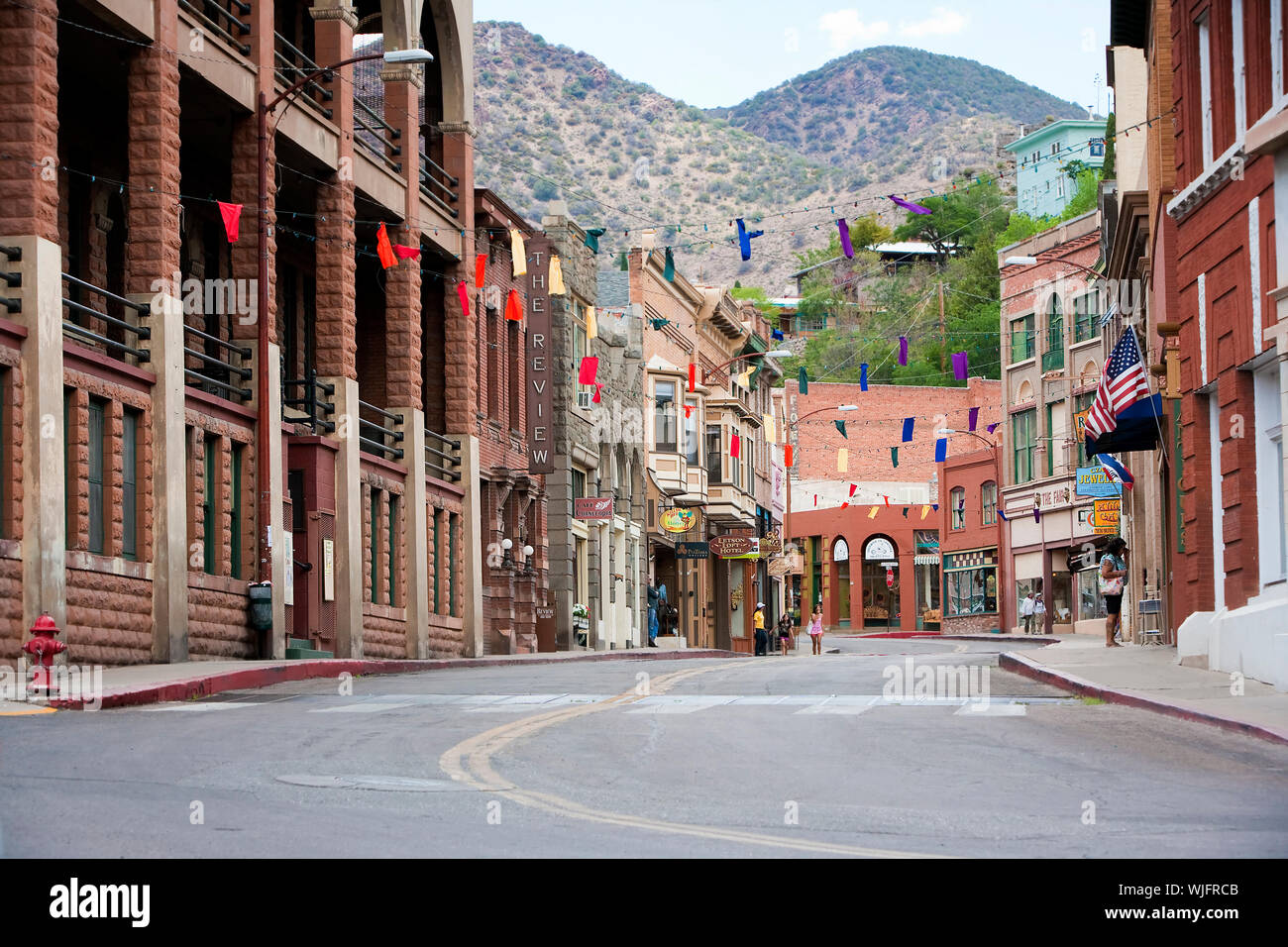Downtown in historical Bisbee Arizona mining city Stock Photo - Alamy