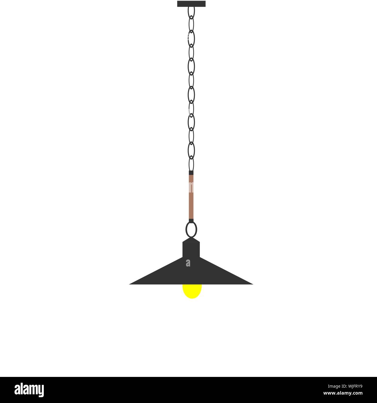 Pendant lamp on a white background. Vector illustration Stock Vector ...