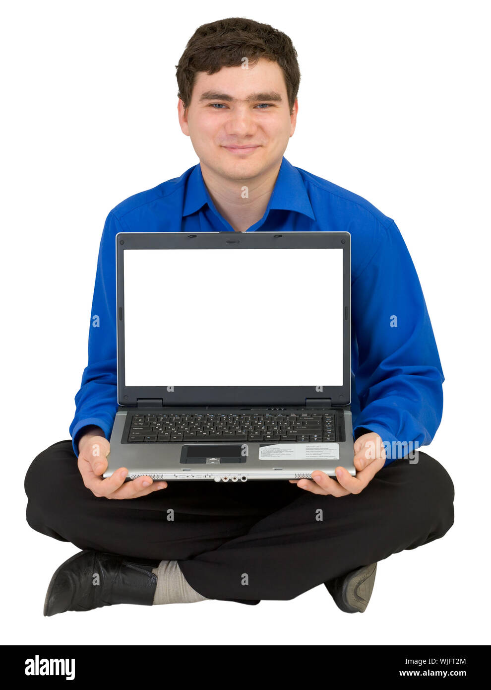 Laptop in lap Cut Out Stock Images & Pictures - Alamy