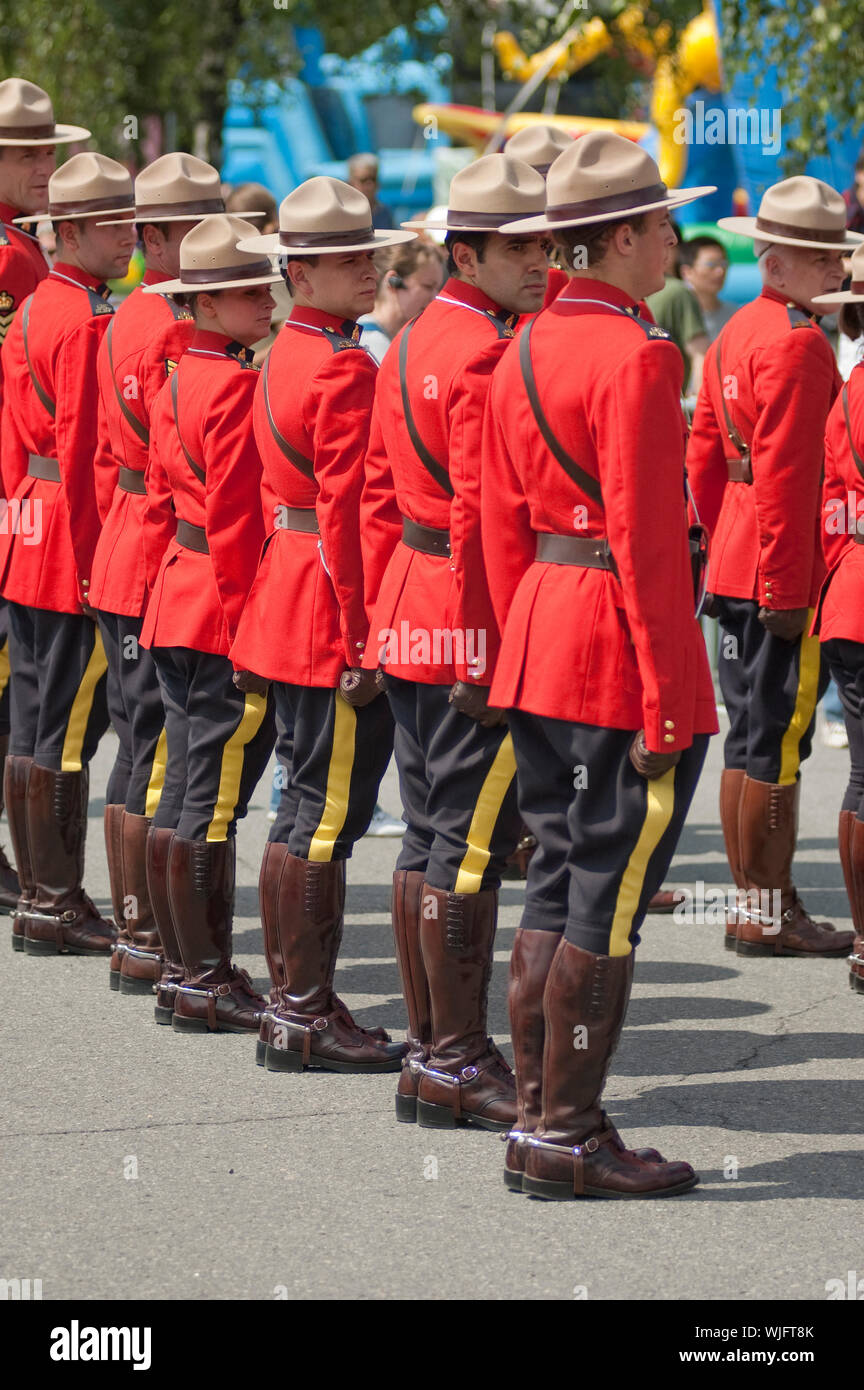 Military parade for Canada Day in Old Port of Montreal Quebec Canada ...