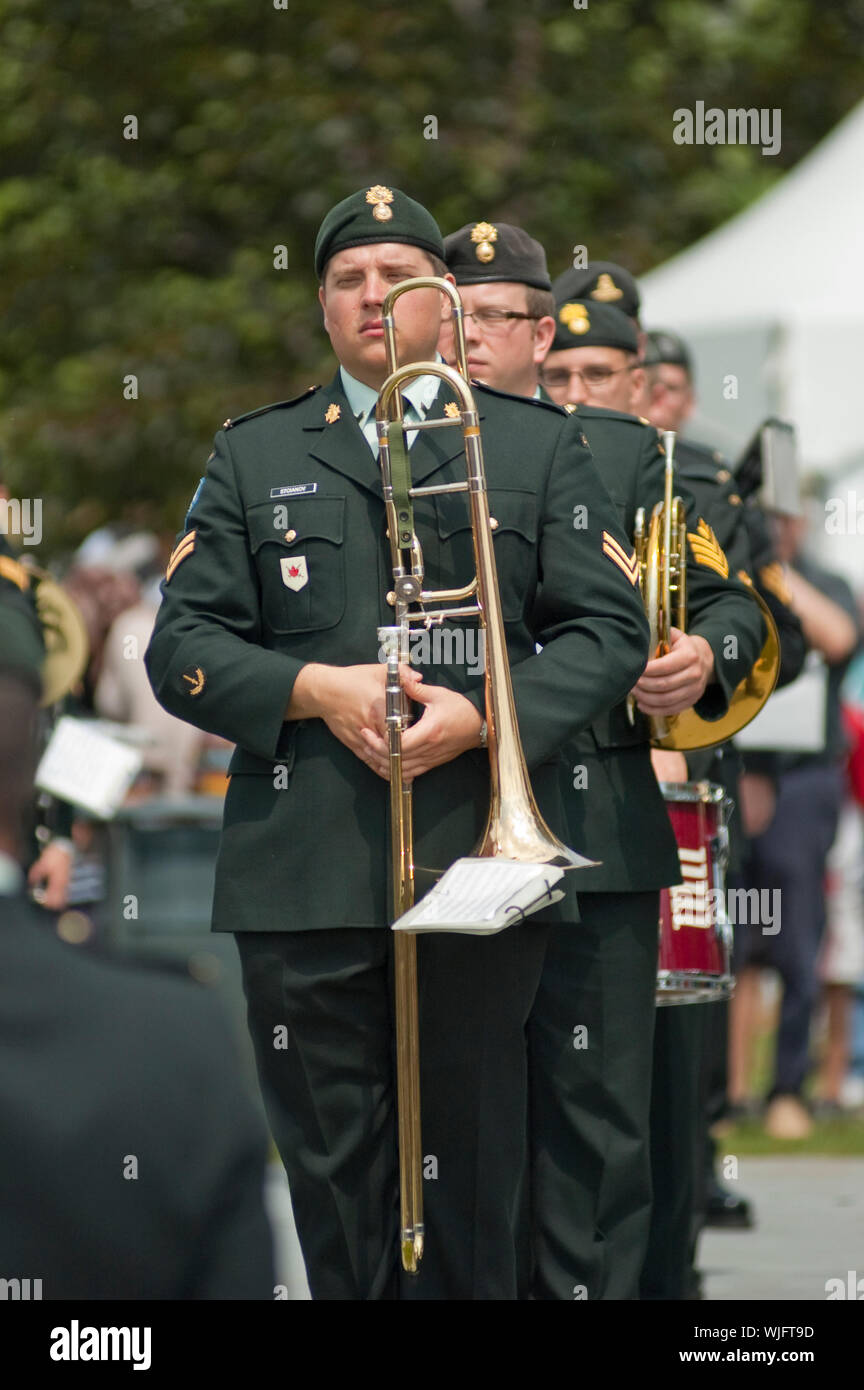 Military parade for Canada Day in Old Port of Montreal Quebec Canada ...