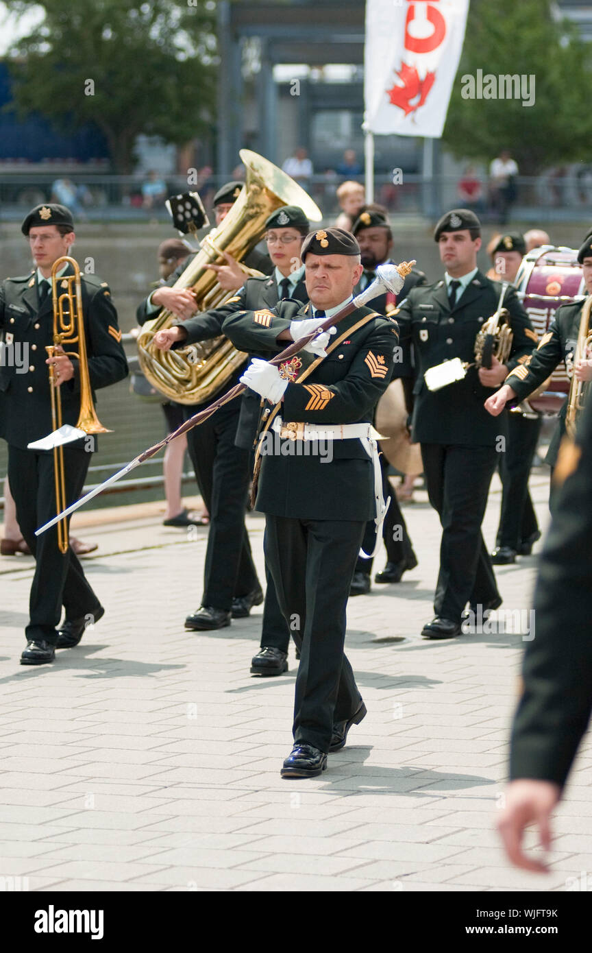 Military parade for Canada Day in Old Port of Montreal Quebec Canada ...