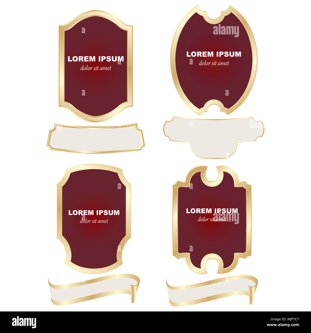 Design elements over white background Stock Photo - Alamy