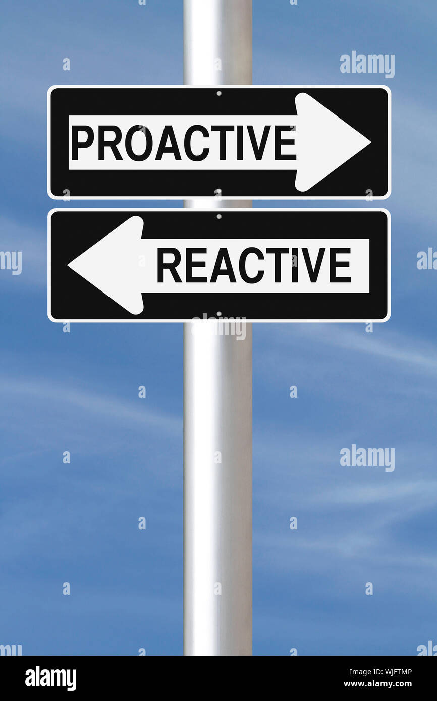 Proactive Versus Reactive Stock Photo - Alamy