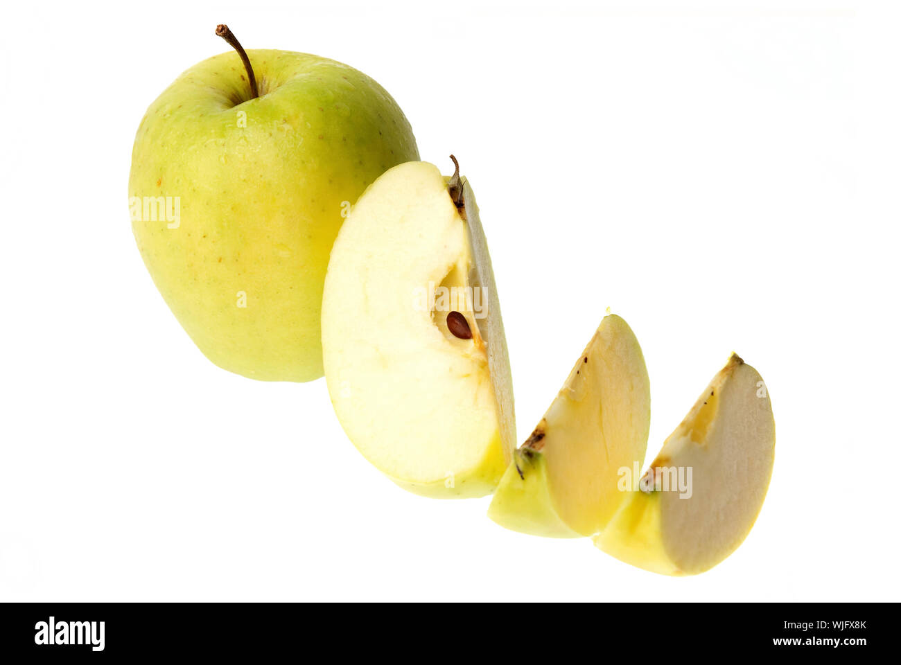 chopped apple isolated on white background Stock Photo - Alamy