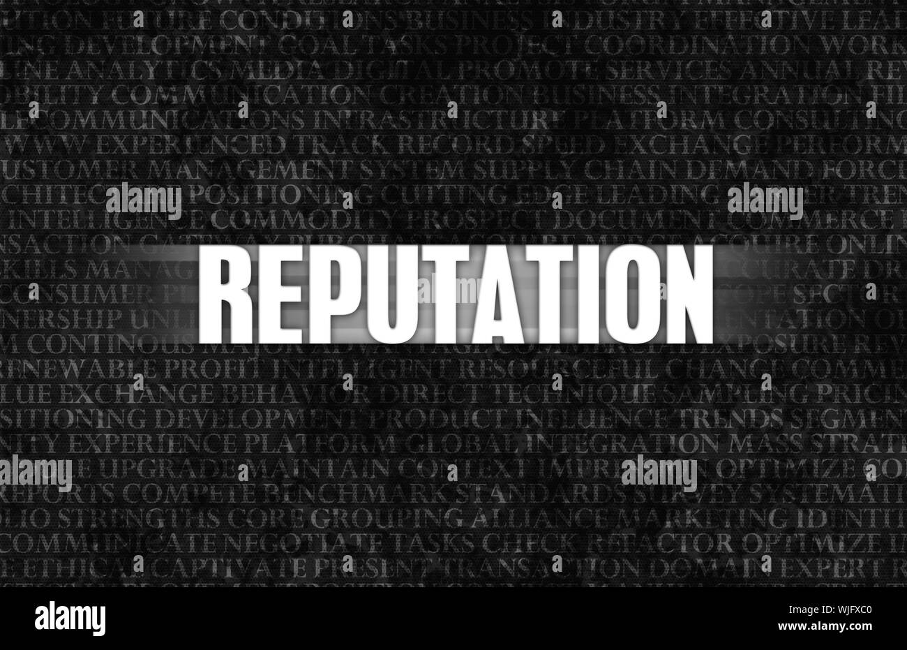 Reputation in Business as Motivation in Stone Wall Stock Photo - Alamy