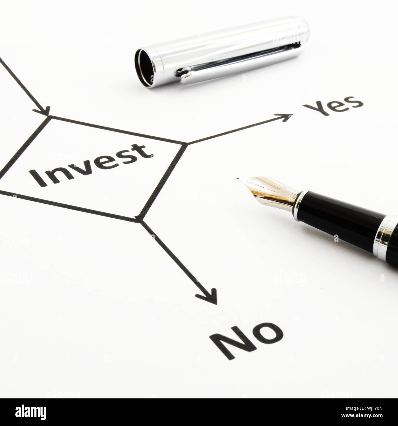 investment and flowchart showing business or finance concept Stock ...