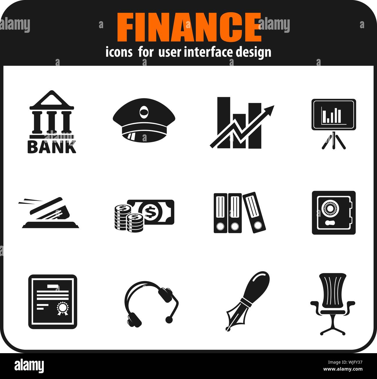Finance icon set Stock Vector Image & Art - Alamy