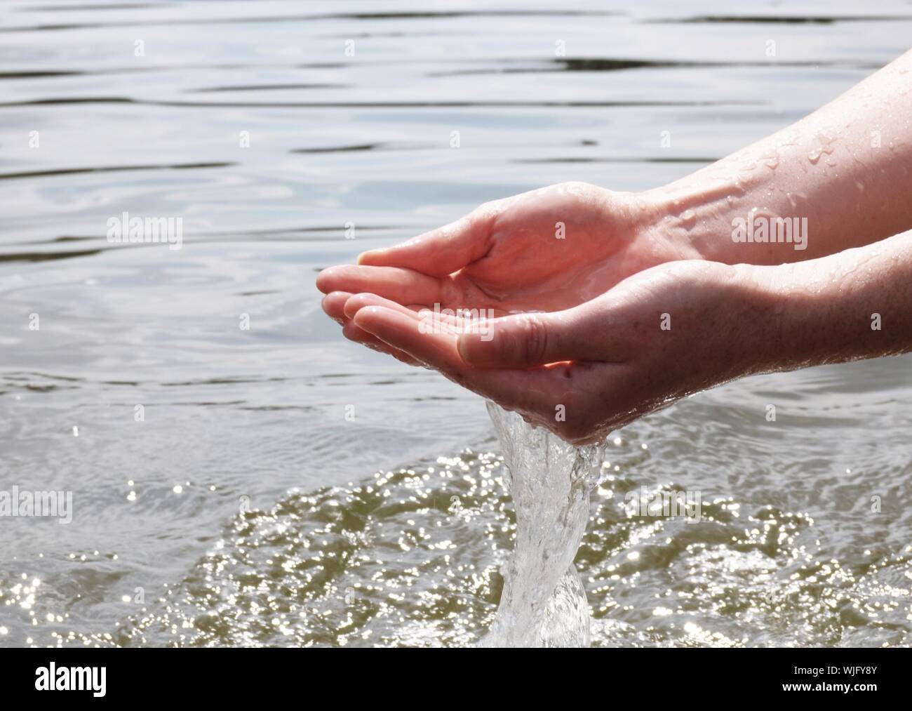 hand and splashing cold drink water showing nature concept Stock Photo ...