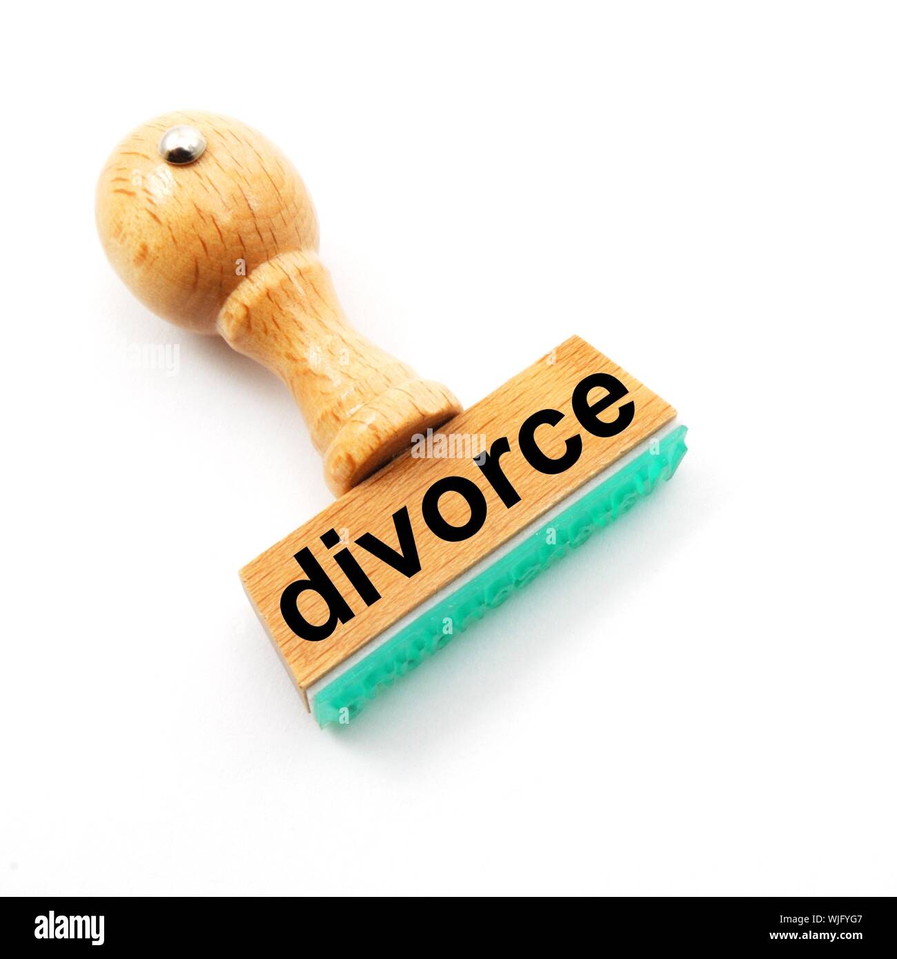 divorce concept with stamp and copyspace in office Stock Photo - Alamy