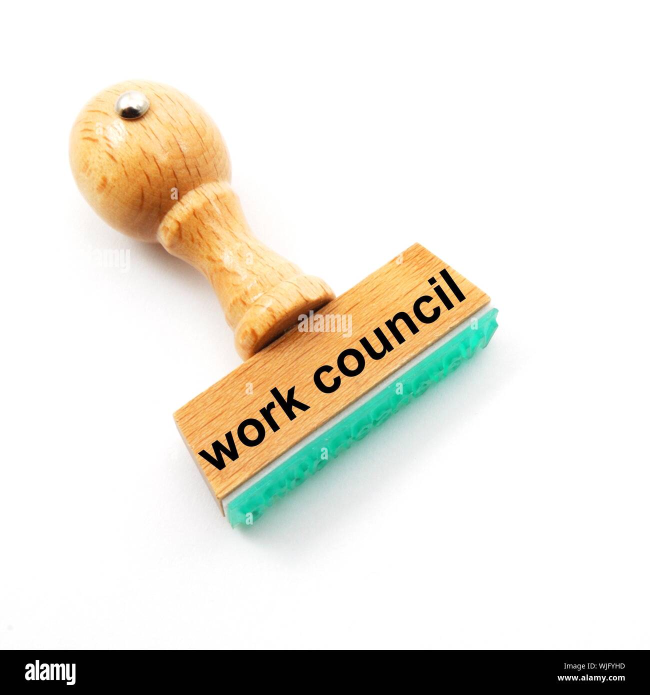 work council stamp in office ur bureau showing worker union concept ...