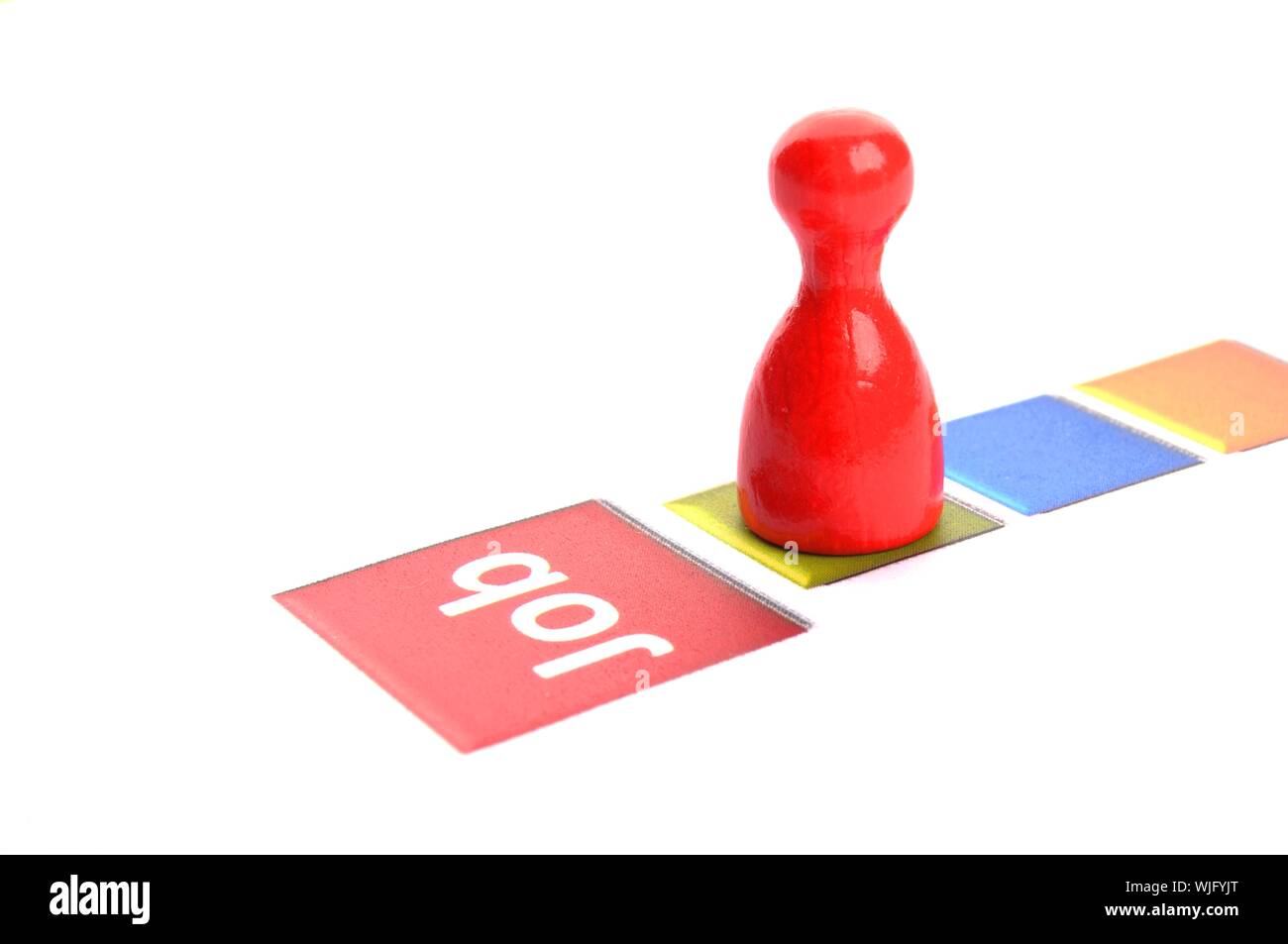 job work or hired concept with pawn and word Stock Photo - Alamy