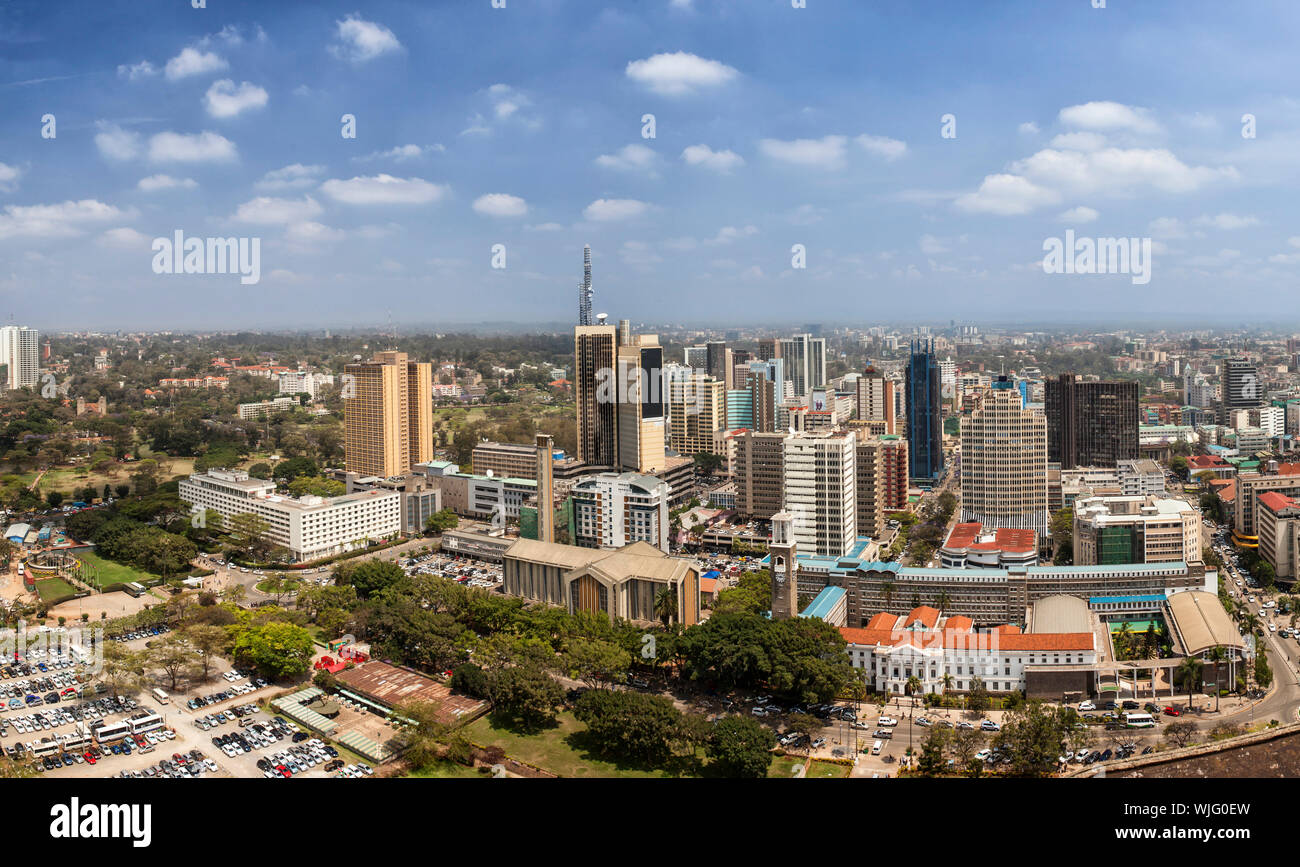 aerial panorama of Nairobi, Kenya Stock Photo - Alamy