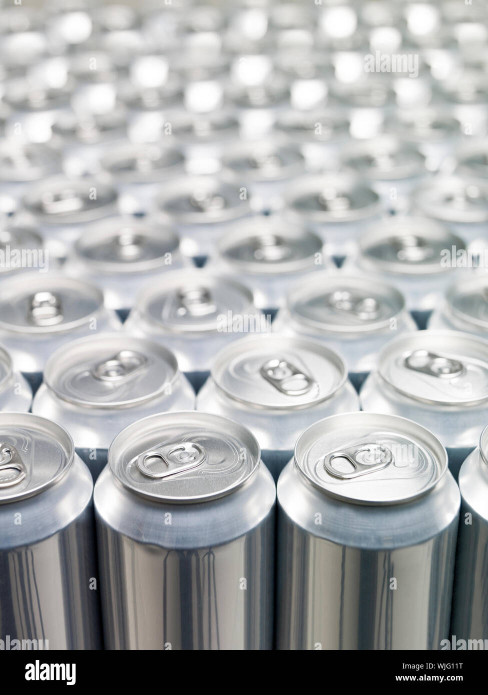 Several Aluminium Cans at a warehouse Stock Photo - Alamy