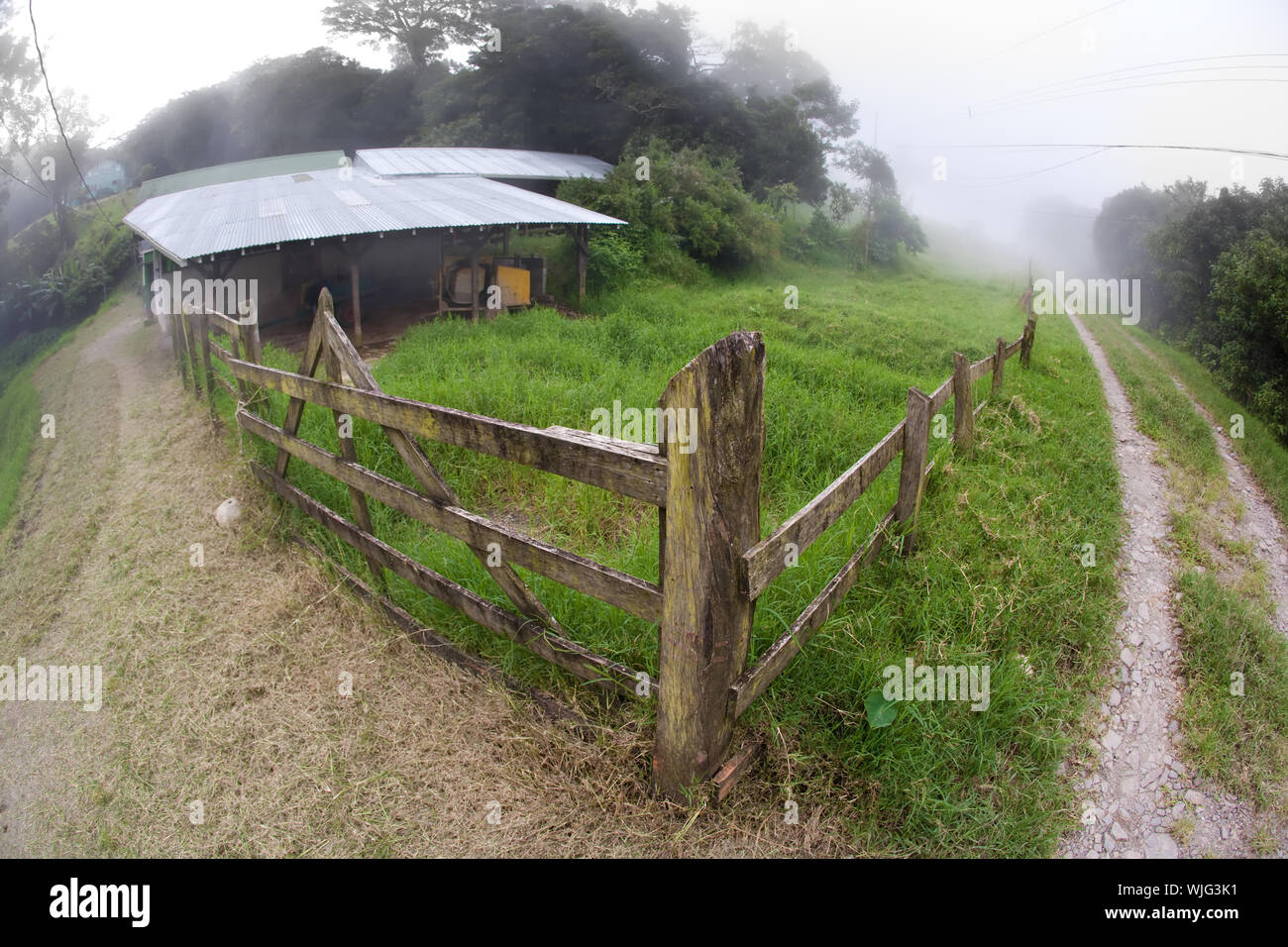 Rustic Costa Rican dairy farm near Monteverde Stock Photo - Alamy