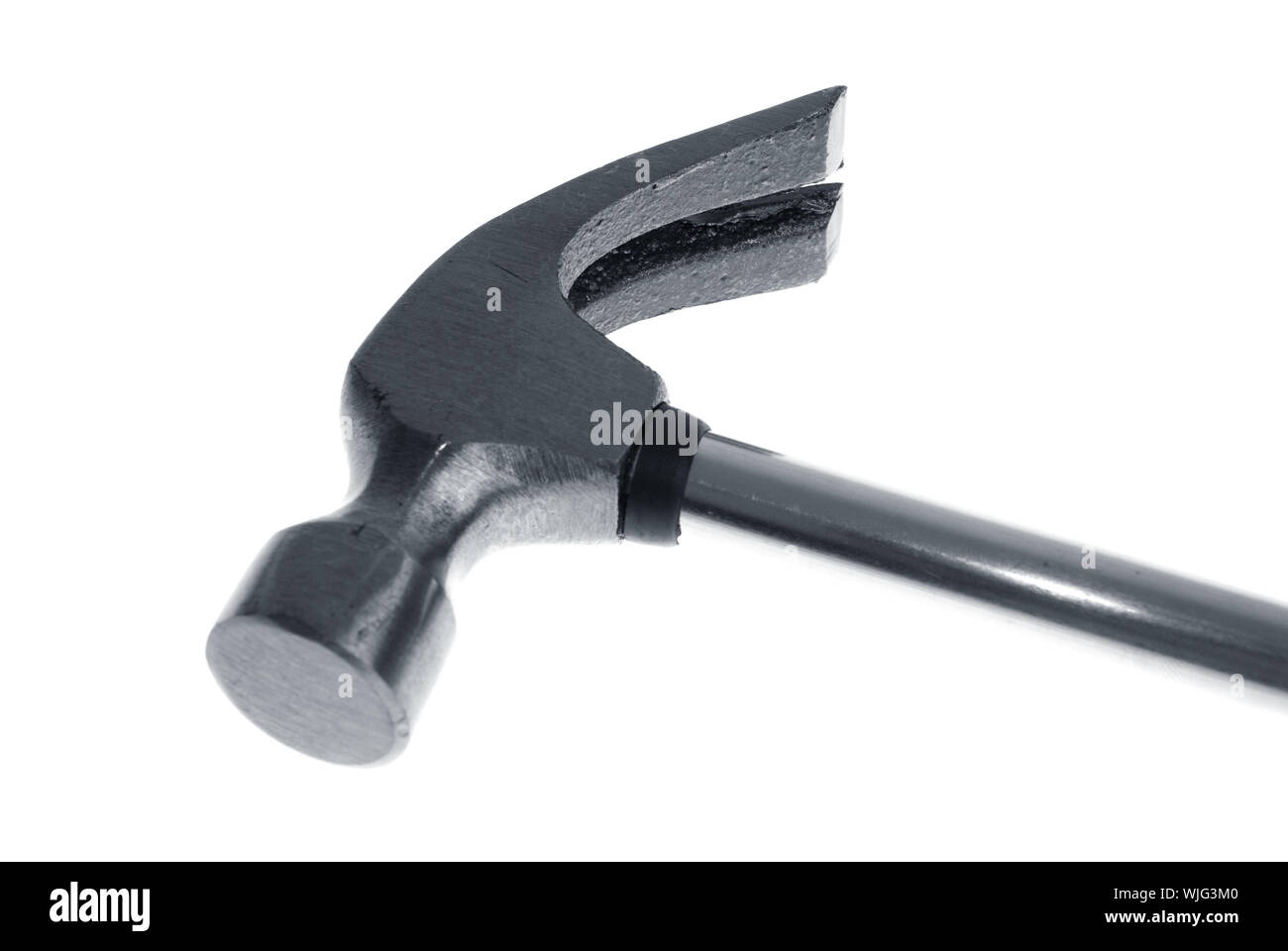 Metal Hammer Head With steel Handle On White Background, Work Tool ...