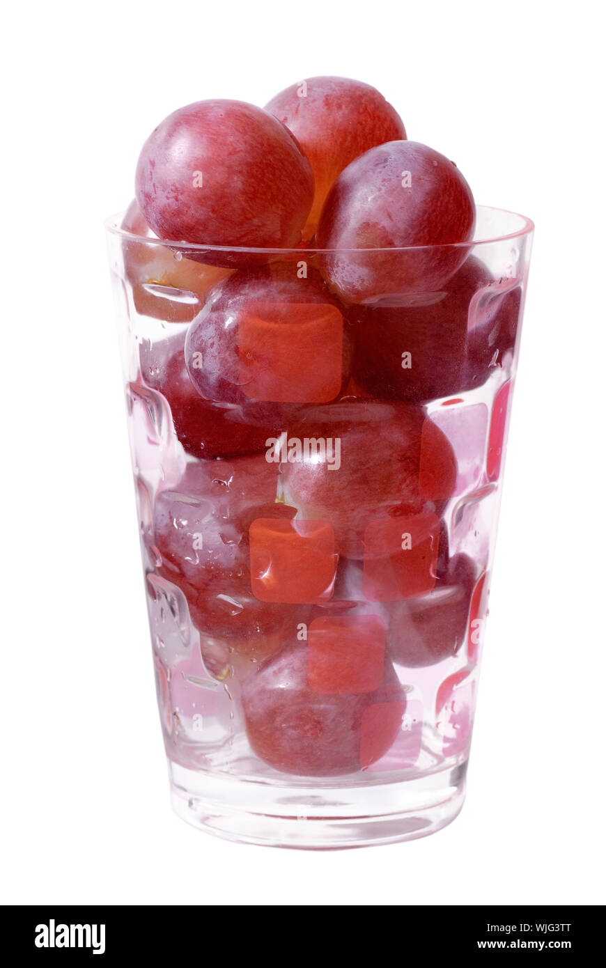 Fresh grapes in glass isolated on white background Stock Photo - Alamy