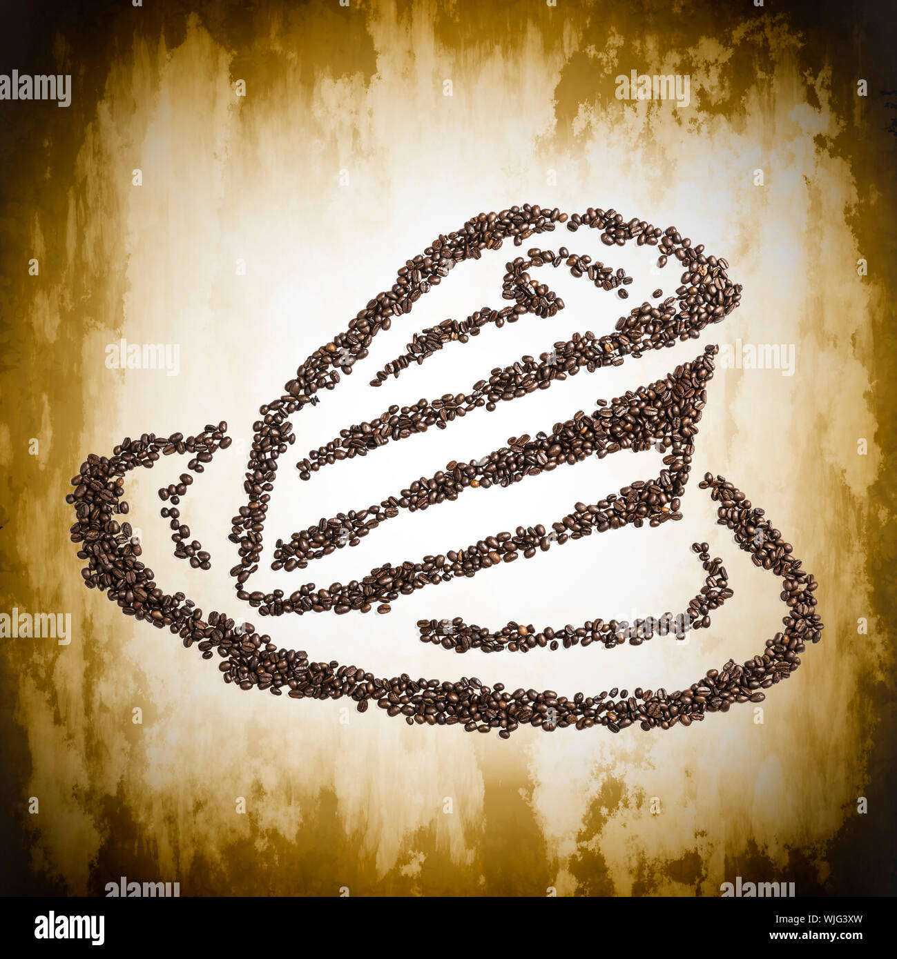 Image of a cake made from coffee beans Stock Photo - Alamy