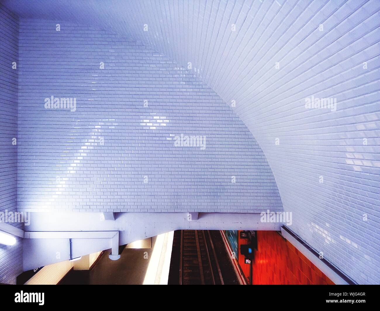 Architectural Detail Of Subway Station Platform Stock Photo - Alamy