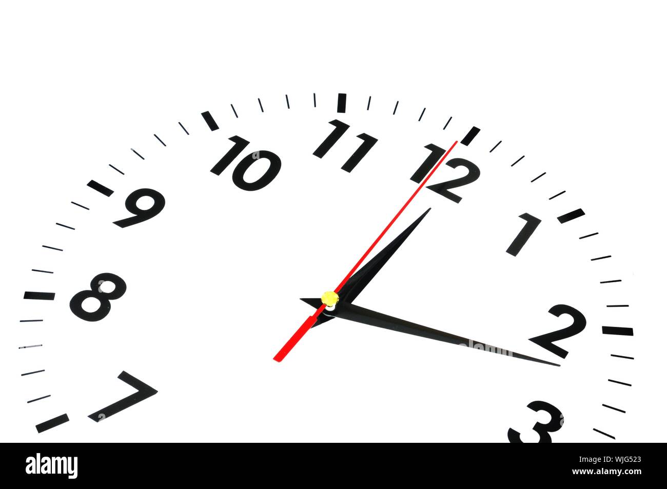 time concept with watch or clock on white wall Stock Photo - Alamy