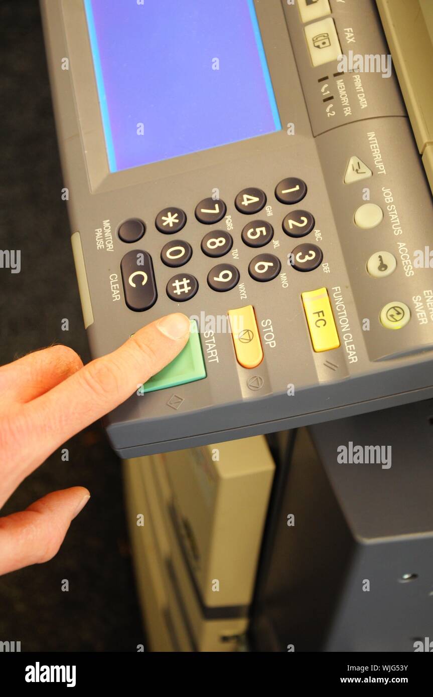 copy machine or center showing office work concept Stock Photo - Alamy
