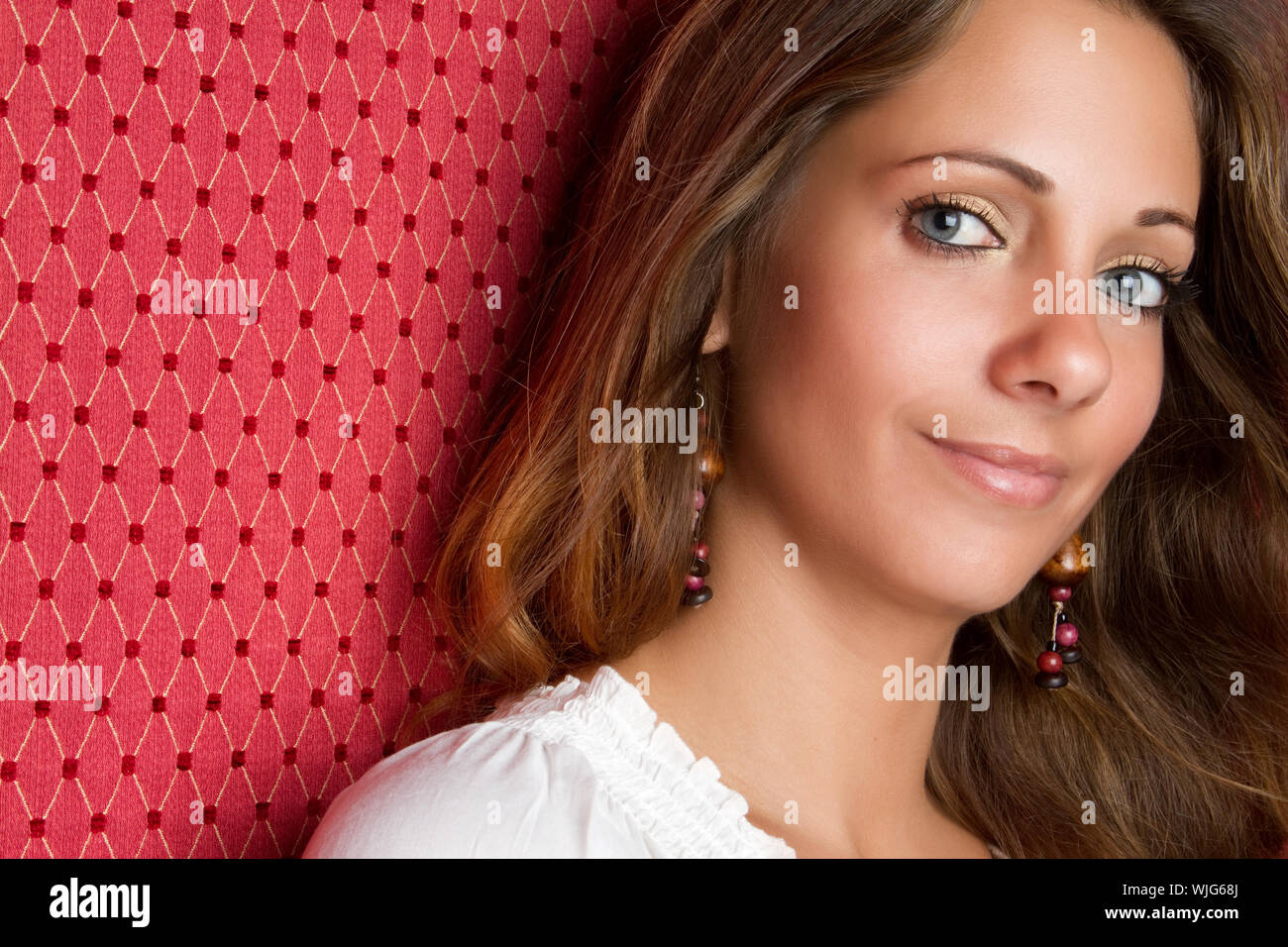 Beautiful smiling blue eyes woman Stock Photo - Alamy