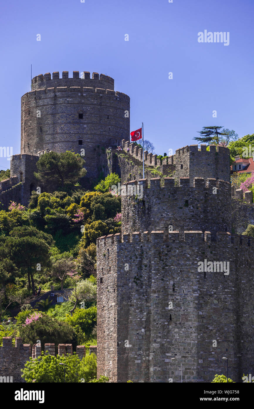 Rumelian Castle along the Bosphorus in istanbul Stock Photo - Alamy