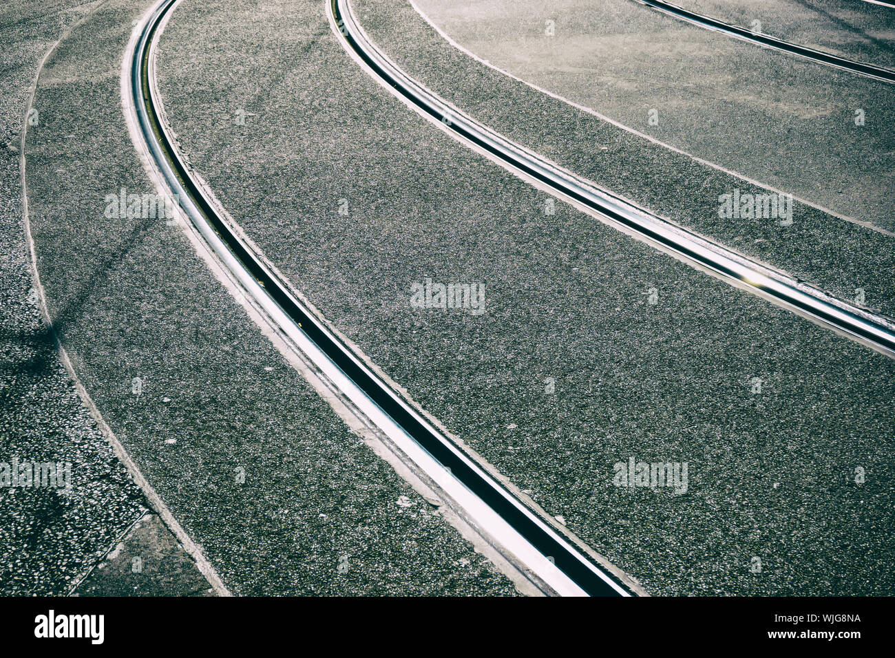 Empty tramway hi-res stock photography and images - Alamy