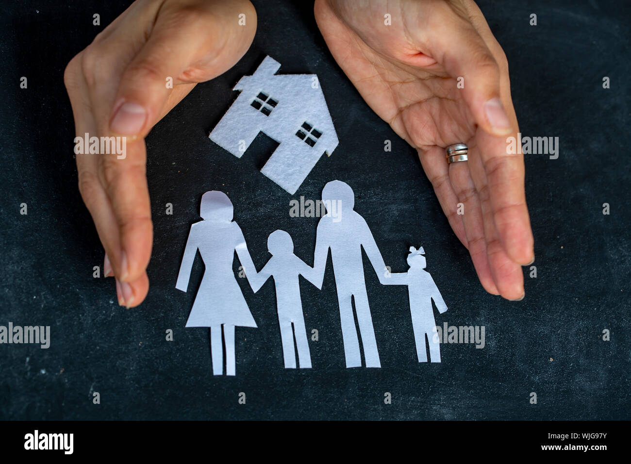 Home and family protection, Insurance concept Stock Photo - Alamy