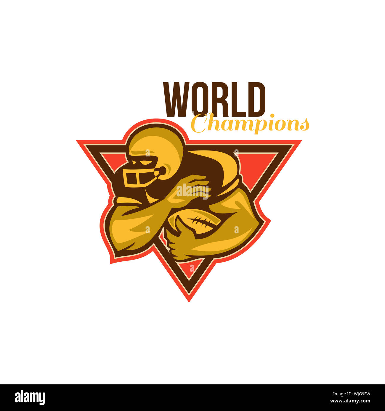 Illustration of an american football gridiron running back player ...