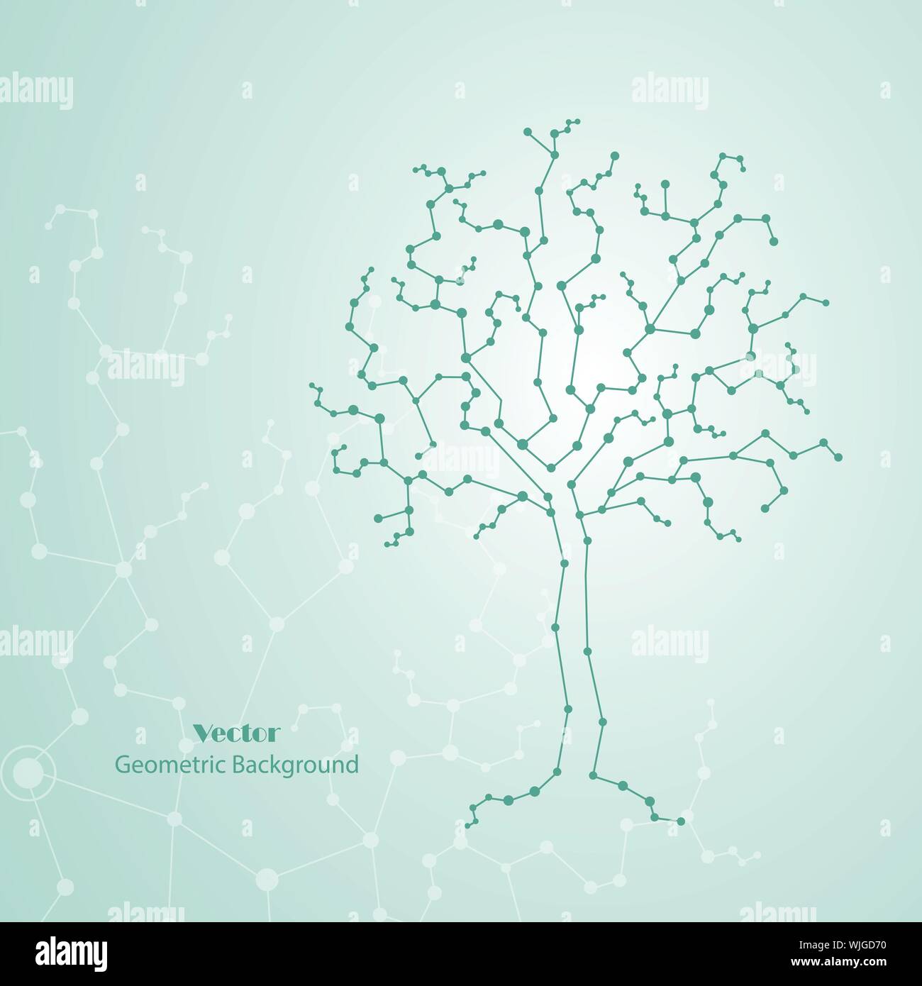 White science tree made of connected lines and dots Stock Vector Image ...