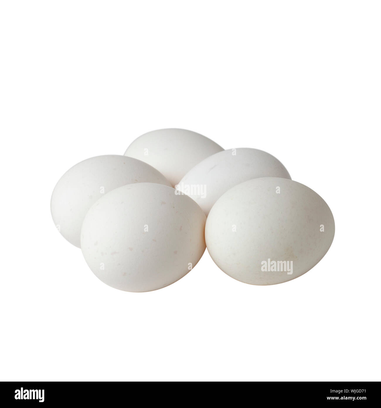 Eggs on White Background Stock Photo - Alamy