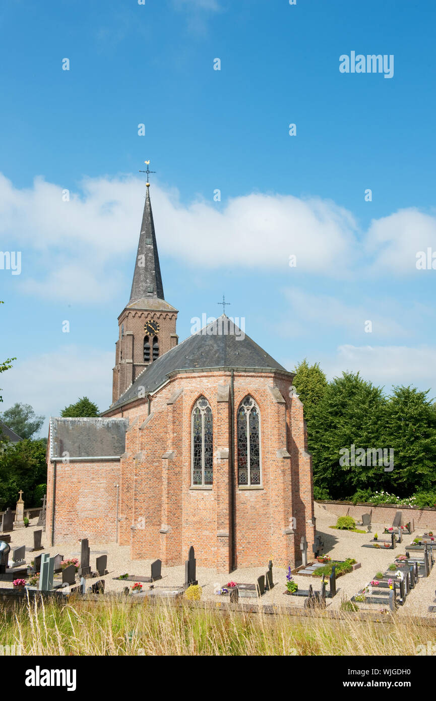 catholic church in the Netherlands with cemetery Stock Photo - Alamy