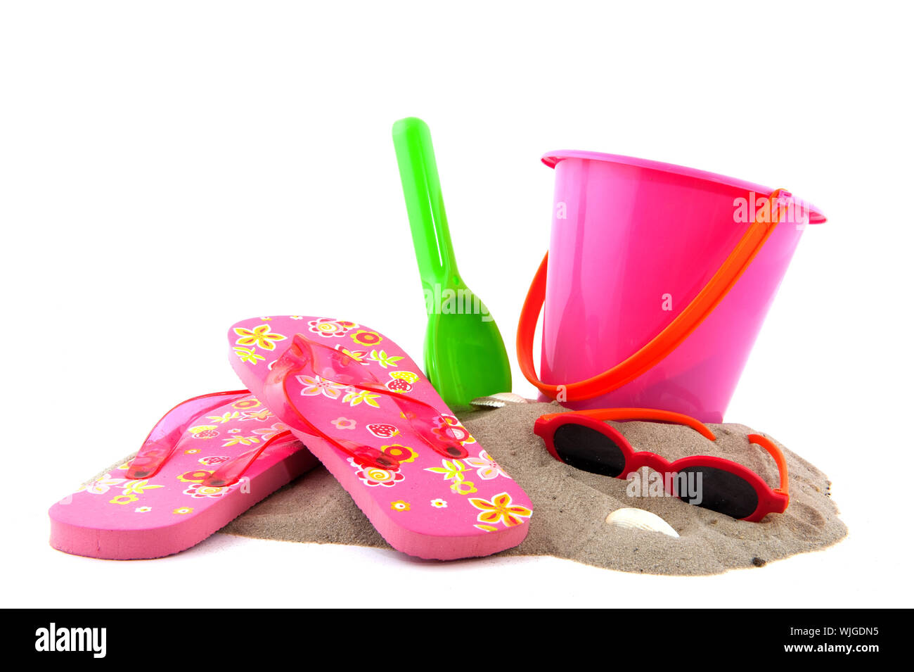 summertime at the beach with leisure objects Stock Photo - Alamy