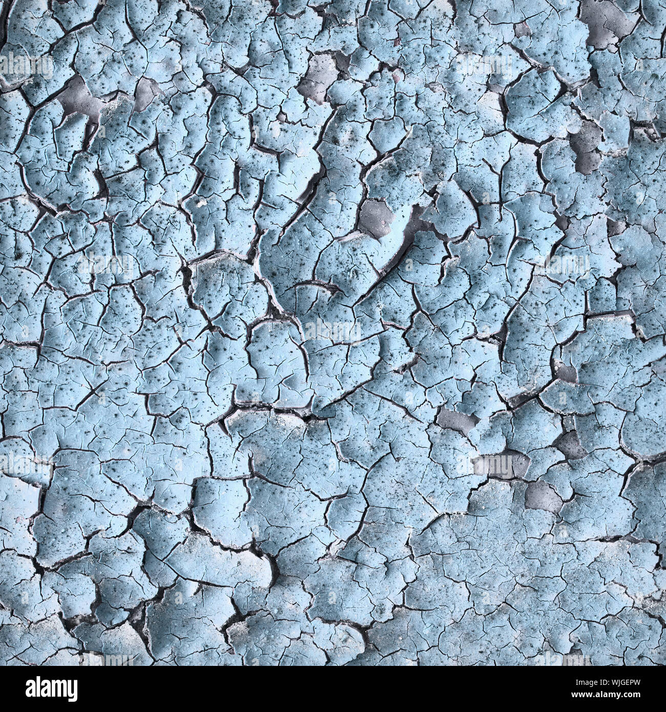Surface of an old blue wall with cracks Stock Photo - Alamy