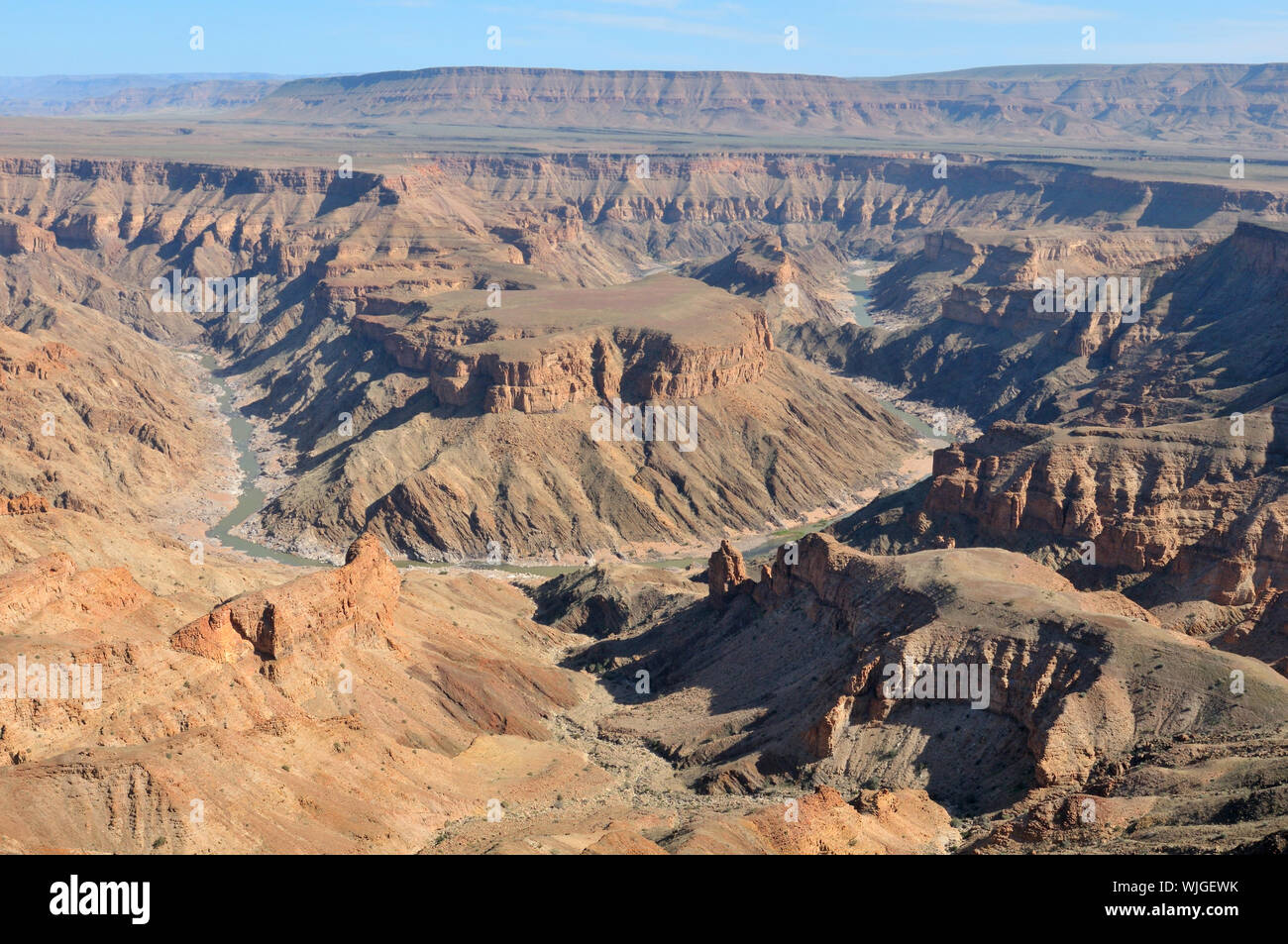 Fish River Canyon at the main viewpoint near Hobas, Namibia Stock Photo ...