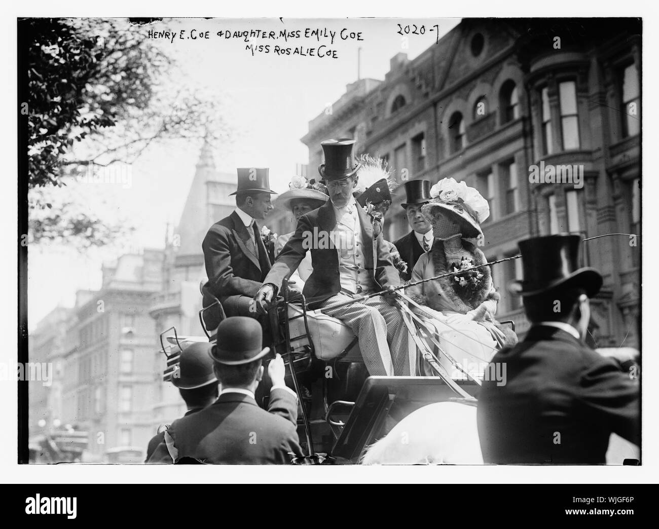 Henry E. Coe & Daughter Miss Emily Coe, Miss Rosalie Coe Stock Photo ...
