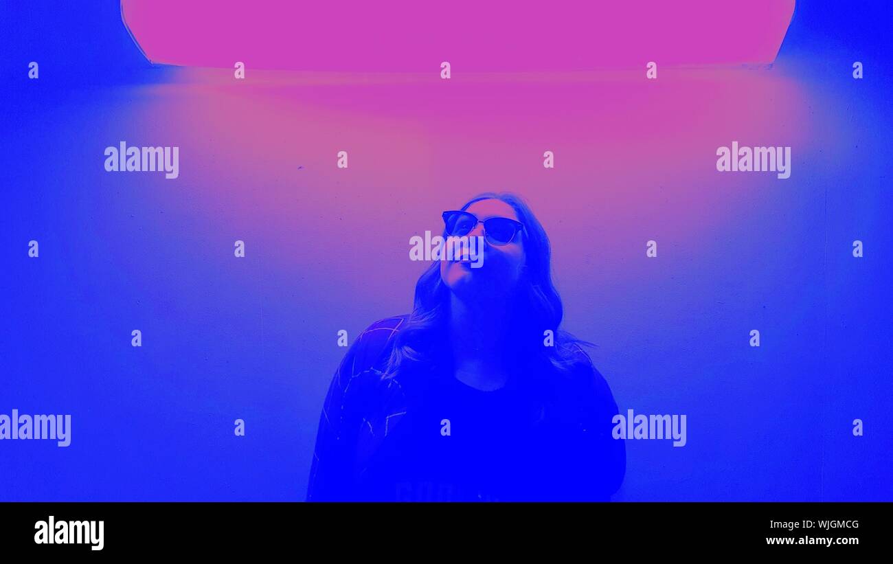 Blue light portrait hi-res stock photography and images - Alamy
