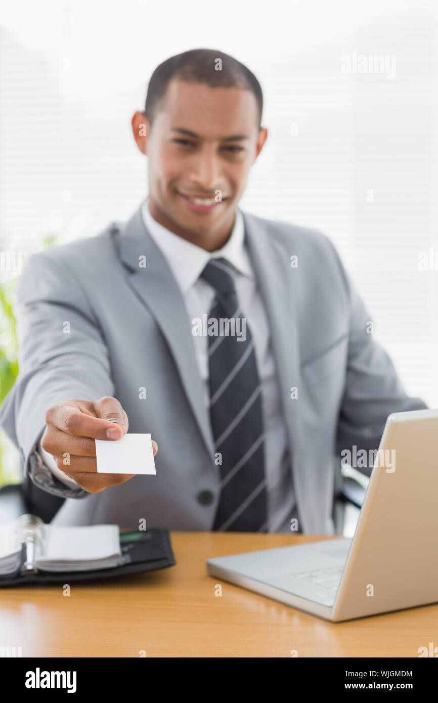 Handing Over Business Card High Resolution Stock Photography and Images ...