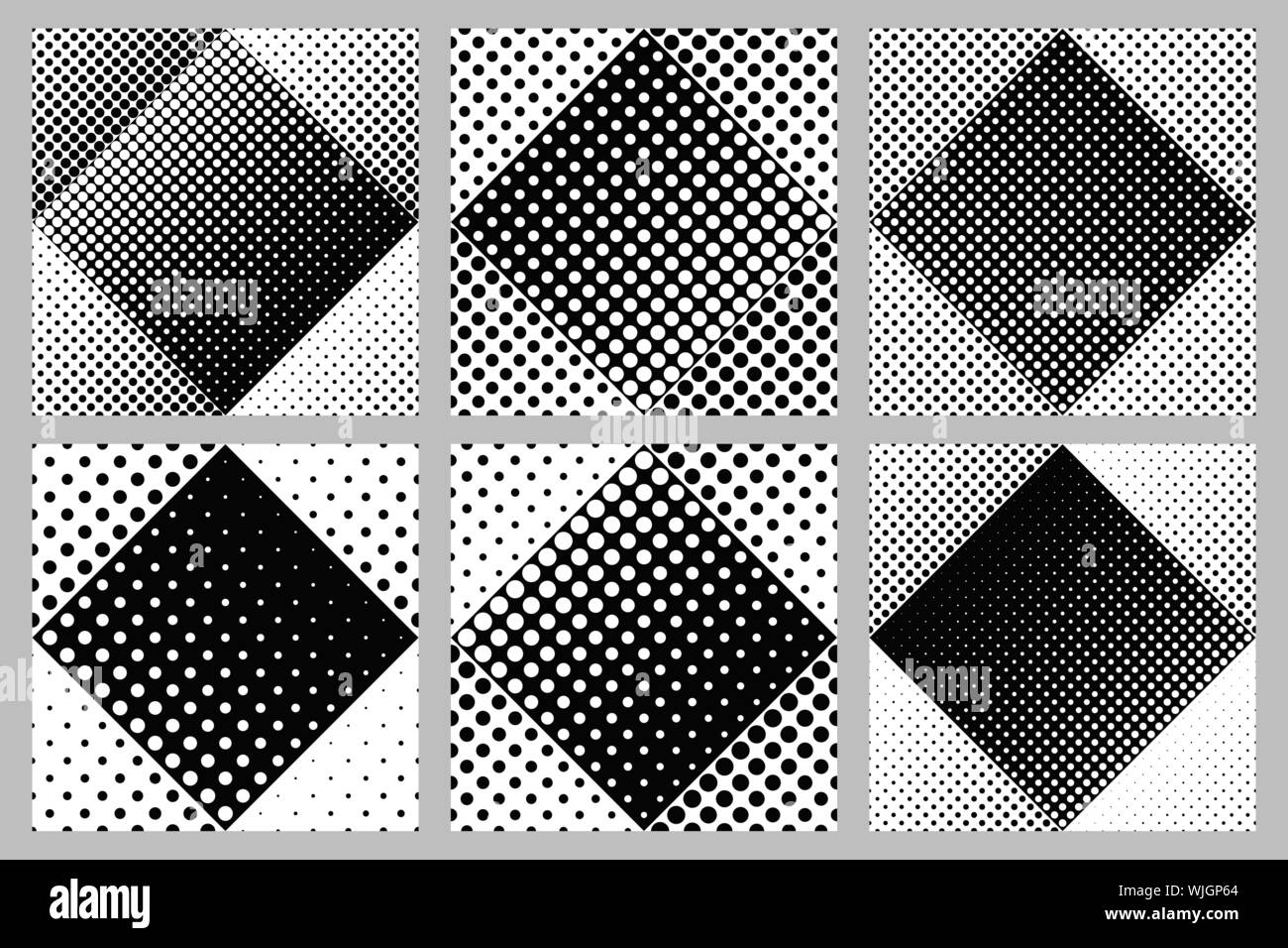 Circle pattern background set - abstract vector design from circles ...