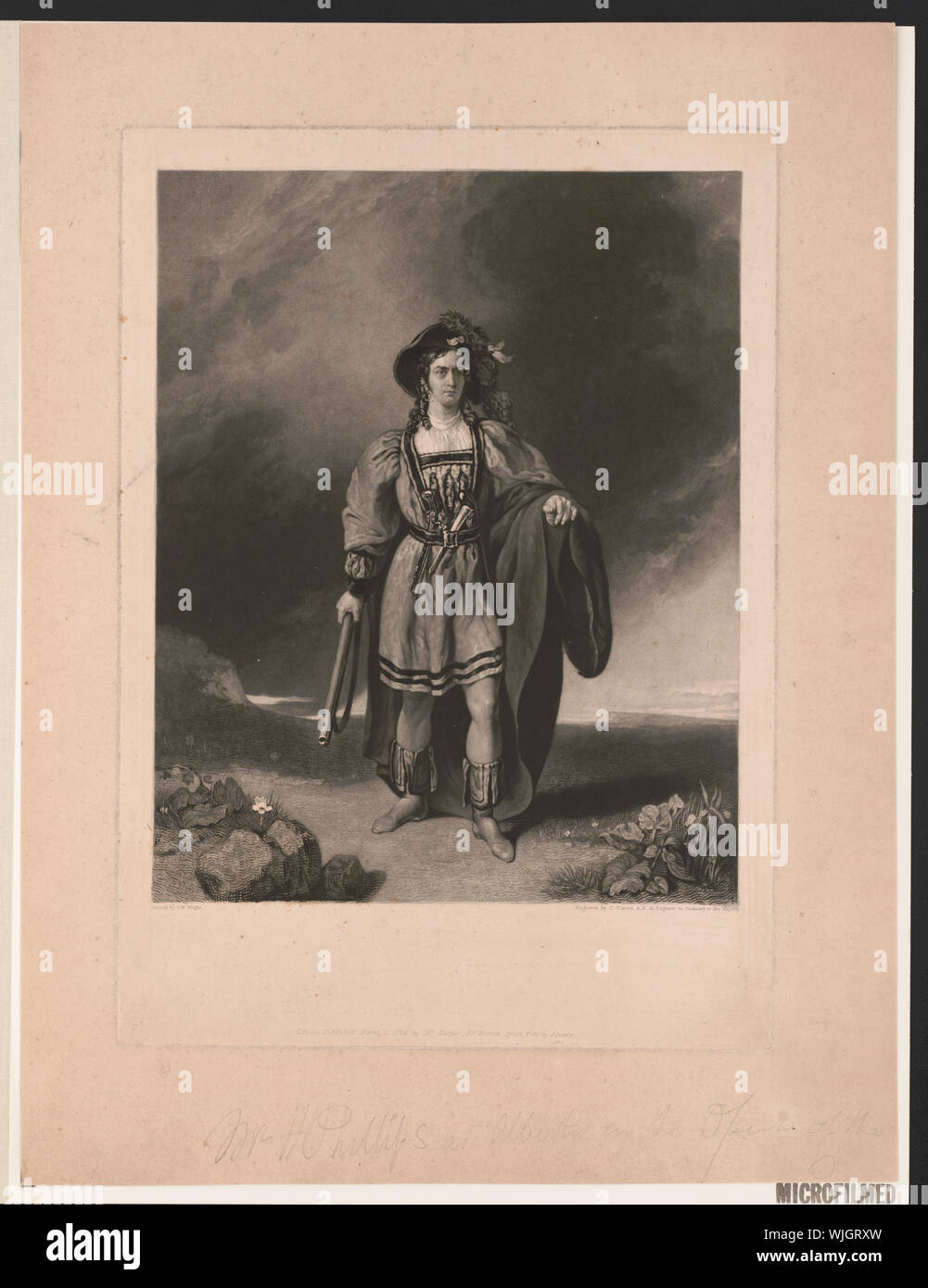 Henry Phillips, full-length portrait as character in an opera / painted ...