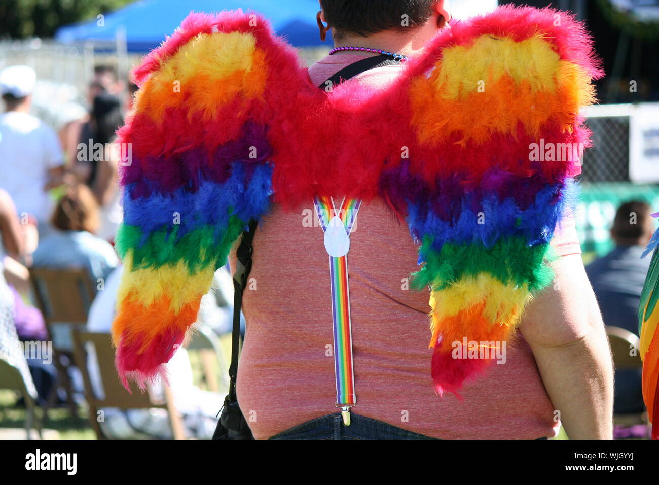 Man with angel wings hi-res stock photography and images - Alamy