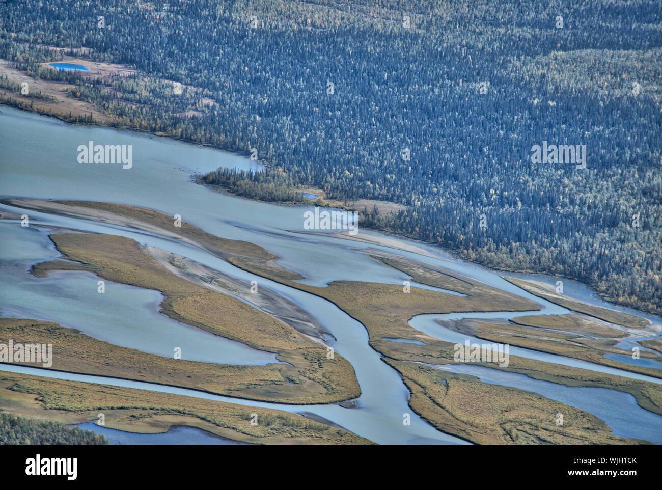 Aerial View Of River Stock Photo - Alamy